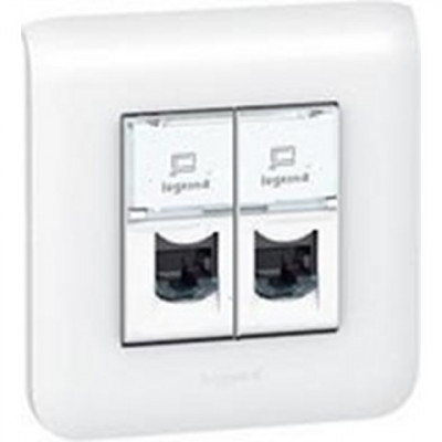 Prise RJ45 FTP double - Mosaic - Les complets support à vis ...