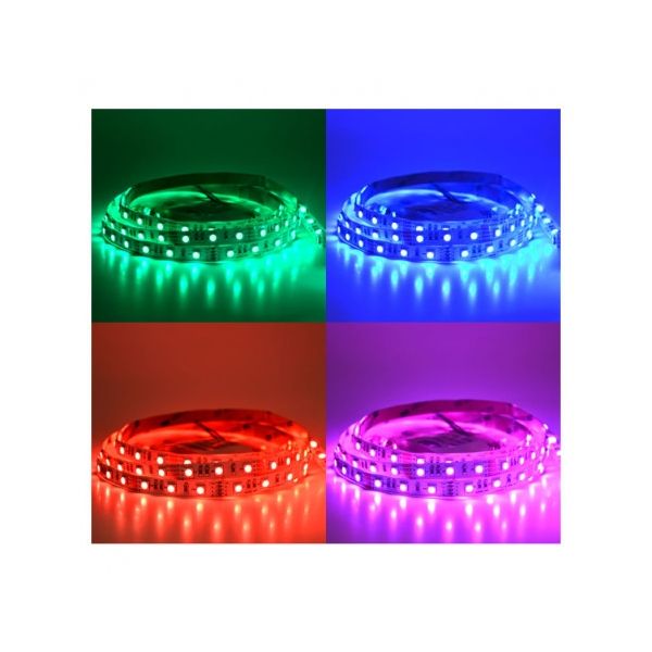 Bandeau LED RGB 5 m 60 LED/m 72W IP20 75061 VISION-EL | Bâtir Moins Cher